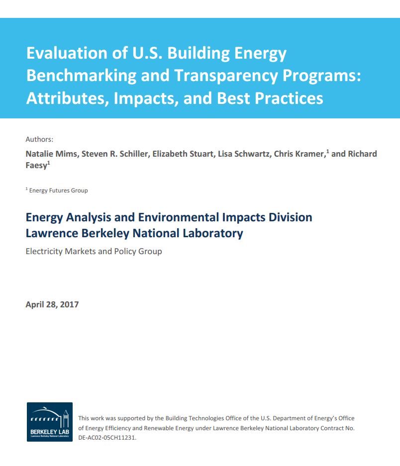 Berkeley Lab review of U.S. benchmarking and transparency programs ...
